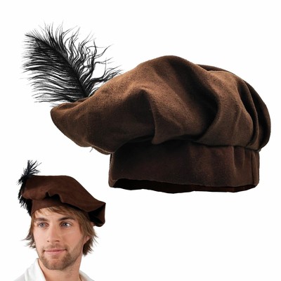 Boys Brown Medieval Friar Tuck Tudor Fancy Book Week Dress Hat Beret ...