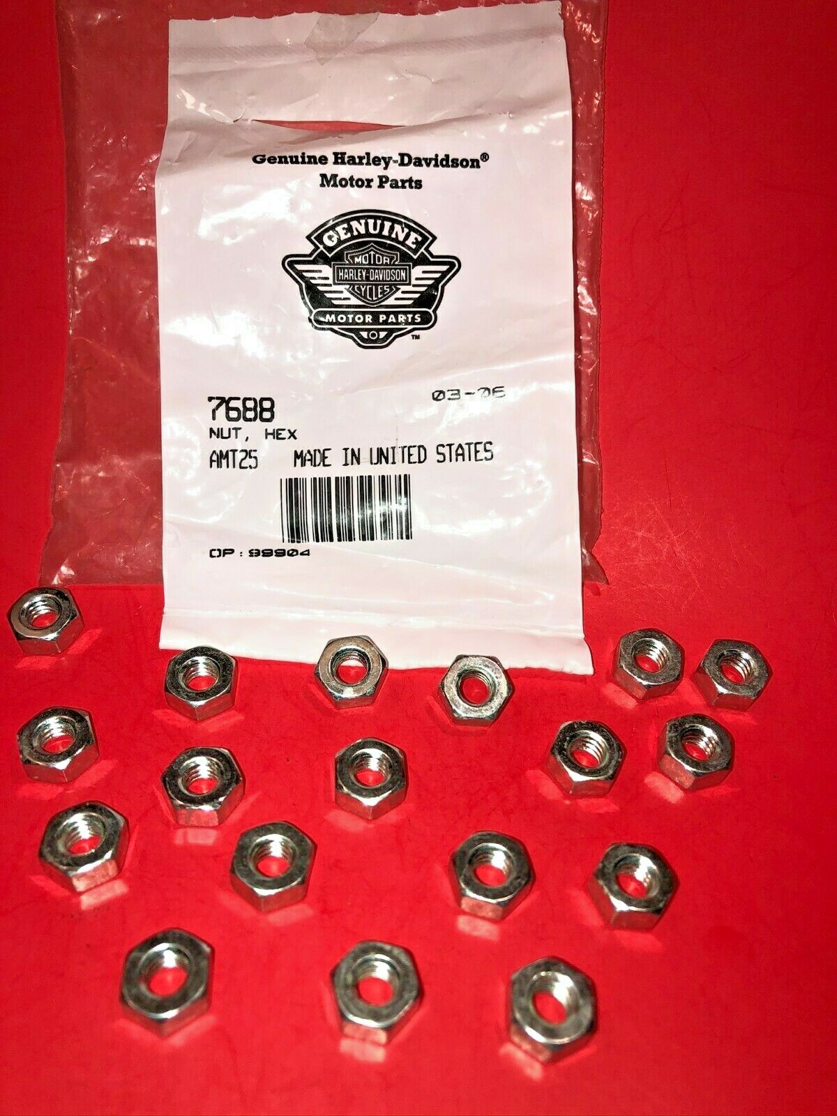NOS OEM Harley Davidson 7688 Hex Nut LOT OF THREE (3) | eBay