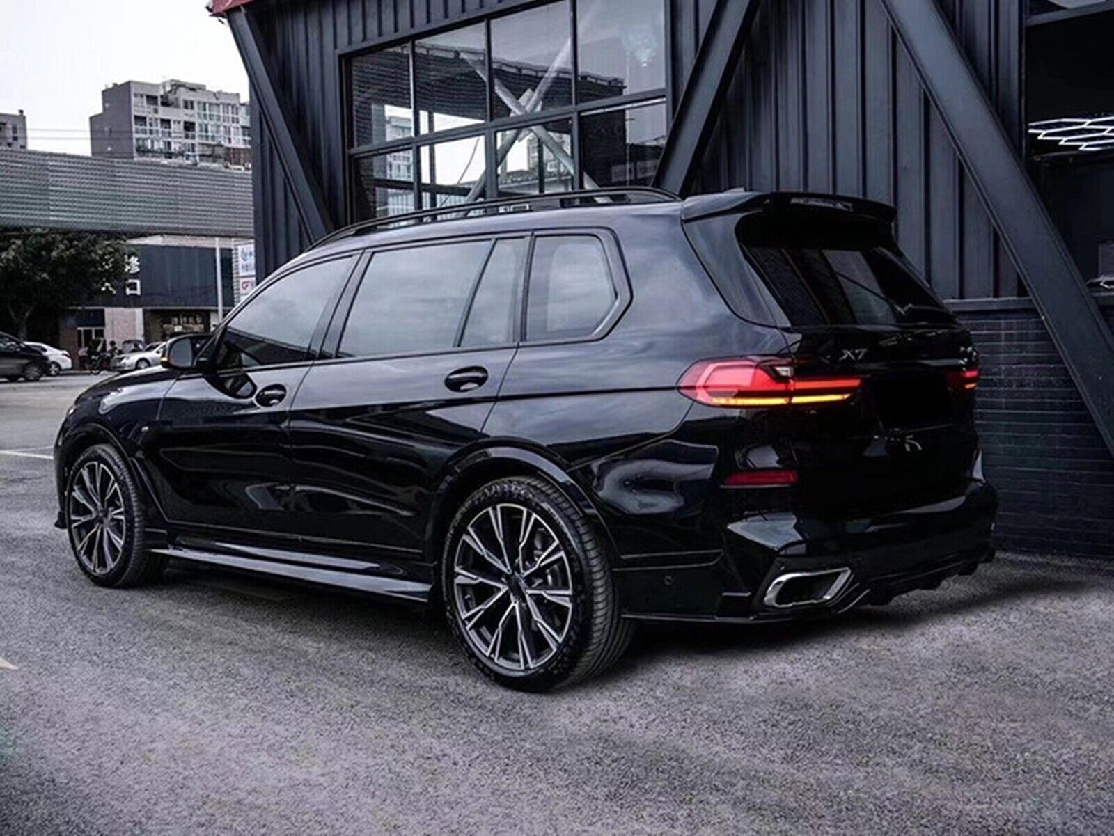 Rear Trunk Spoiler Middle+Roof Wing Lip For BMW X7 G07 2019-2024 Vivid ...