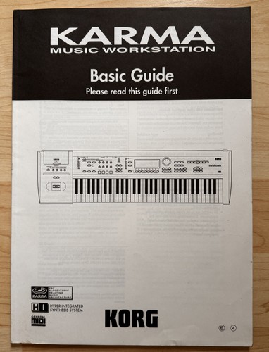 Korg Karma Original Basic Guide Manual | eBay