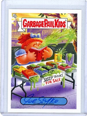 JOE SIMKO 2022 GARBAGE PAIL KIDS GPK #79 "BOOK WORMS" Autograph AUTO ...