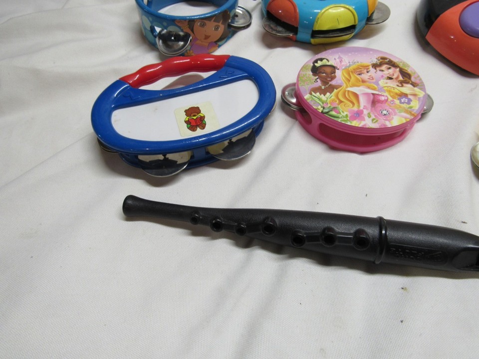 Lot of Kids 10 Musical Instruments Band Class Preschool With Container ...