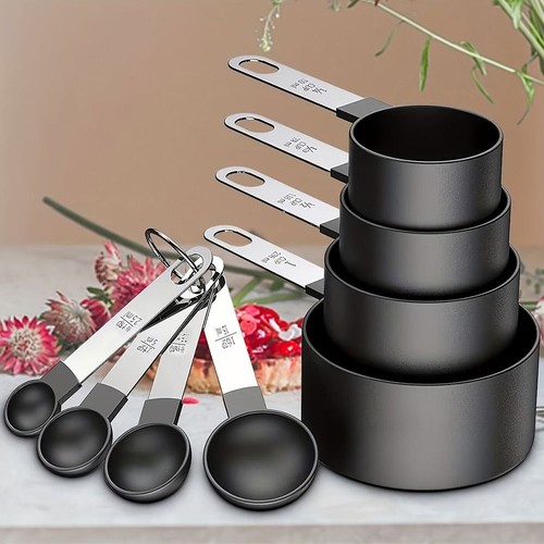 8Pcs/Set Stackable Measuring Cups Measuring Spoons Kitchen 821970067295 ...
