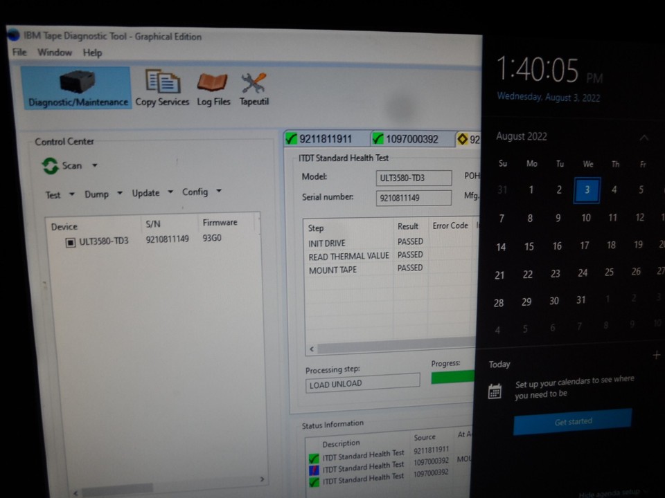 IBM 3580-L33 23R3687 Ultrium3 LTO3 SCSI LVD Tape External Tape Drive ...