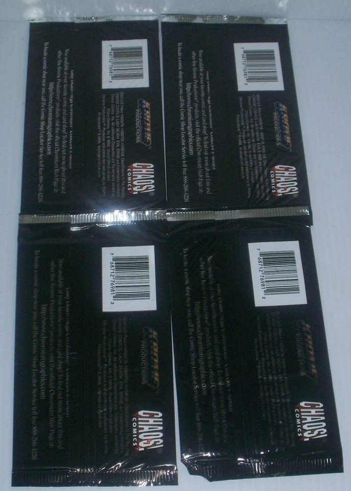 KROME PRO. CHAOS! COMIC 4 SEAL PACKS LADY DEATH MEGA CHROMIUM TRADING ...