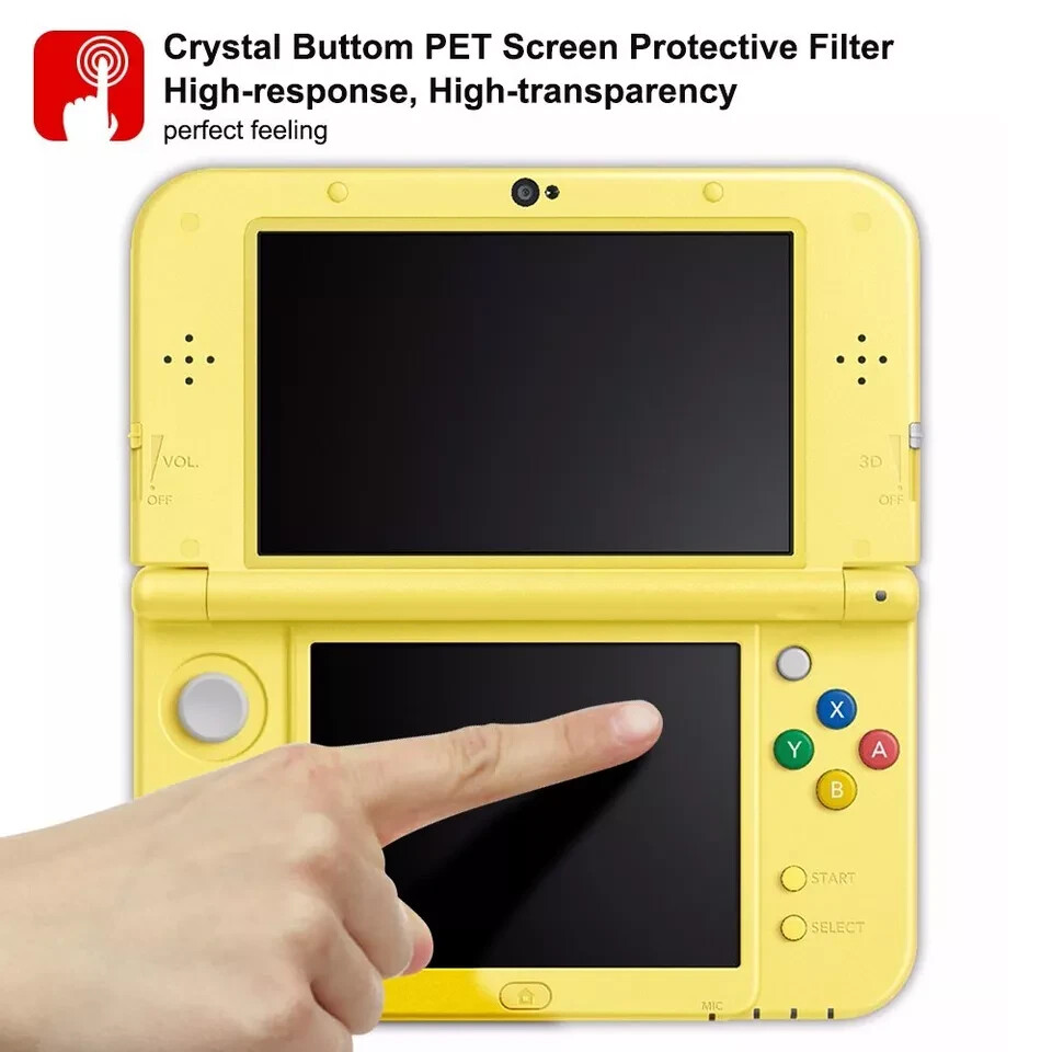 Screen Protector Compatible NEW 3DS XL, 4 Pcs Tempered Glass for Top ...
