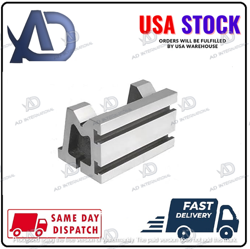 Caste Iron Vee Angle Plates -Tee Slotted 3''x3''x5''(75x75x125mm) USA ...