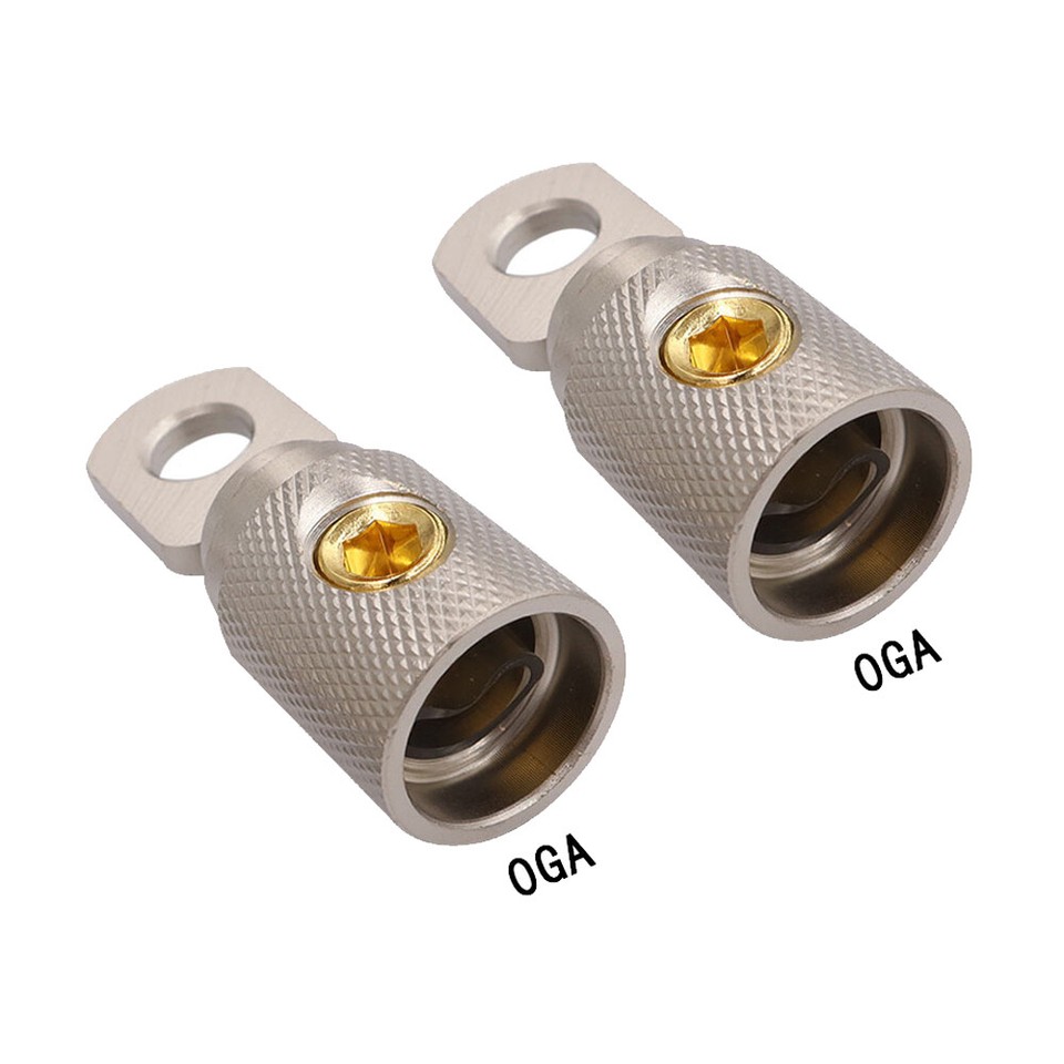 2/4pcs Car Power Ground Wire Coupler Butt Connector 0 /4 /8 Gauge Screw ...
