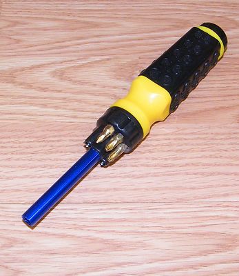 Unbranded 6 in 1 Yellow/ Black Screwdriver Set w/ Battery Operated ...