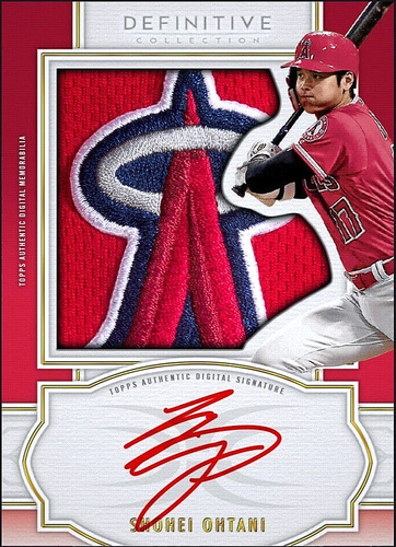 2020 Topps Definitive Collection Patch Auto RARE Shohei Ohtani Bunt ...