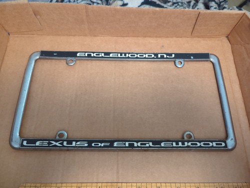 Vintage Metal Englewood New Jersey Lexus dealer license plate frame | eBay