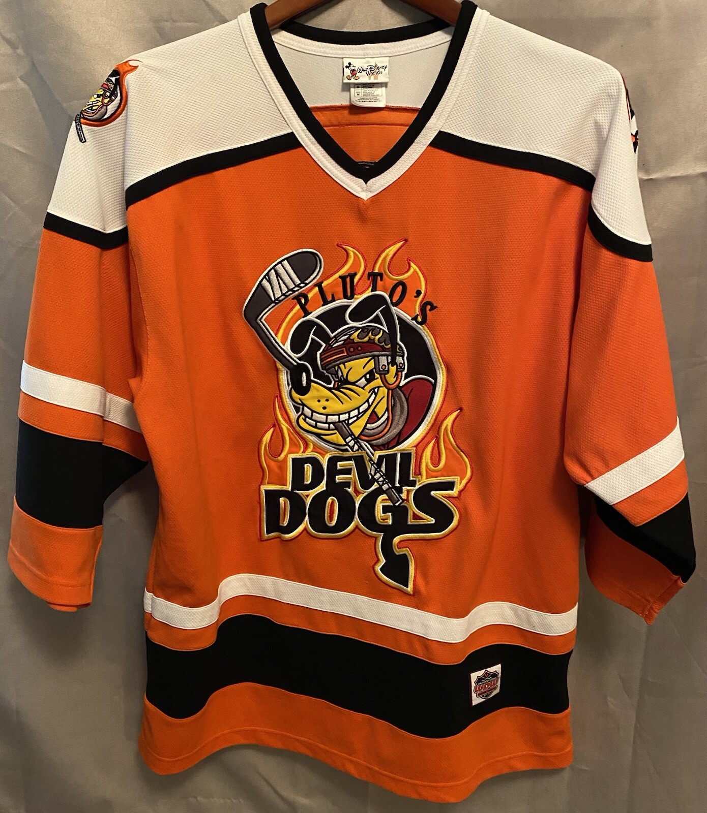 Rare Vintage Disney Devil Dogs Pluto K9 Hockey Jersey… - Gem
