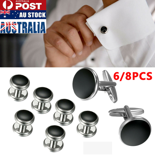 6pcs Mens Classical Shirt Tuxedo Cufflinks Buttons Cuff Links Studs Set ...