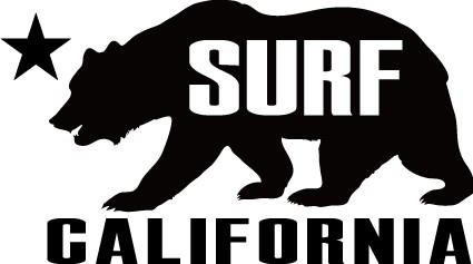 SURF CALIFORNIA Cutting Sticker Text Changeable California State Flag ...