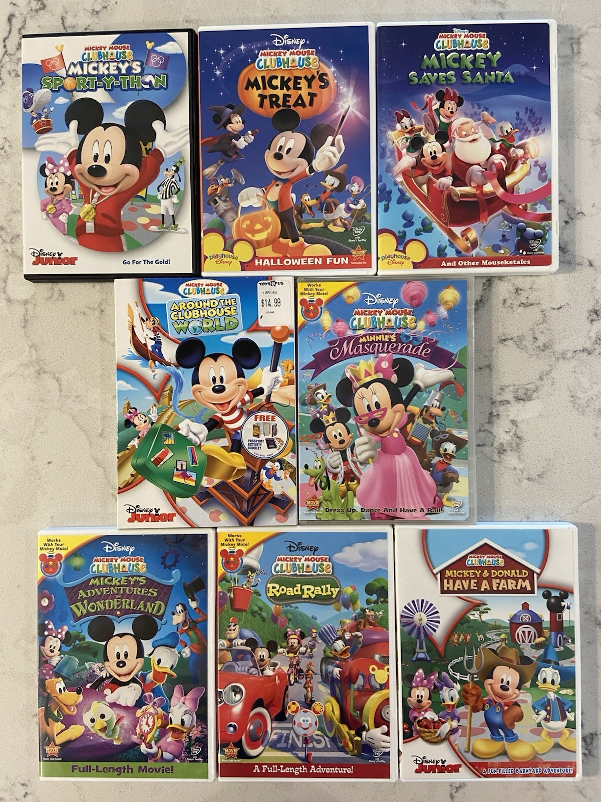 LOT OF 8 DISNEY'S MICKEY MOUSE CLUBHOUSE DVDS | eBay