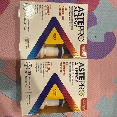2 Boxes Bayer ASTEPRO Antihistamine Nasal Spray 22 Sprays NIB Exp 12/ ...