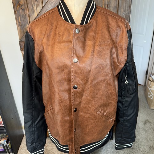 Rare FRIED Brand Premium Denim Collection Brown Black Faux Leather ...