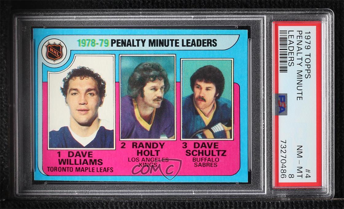 1979-80 Topps - League Leaders Tiger Williams, Dave Schultz, Randy Holt ...