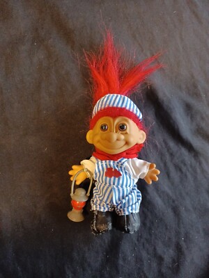 Vintage Russ Troll Doll Railroad Train Conductor red hair 5" | eBay