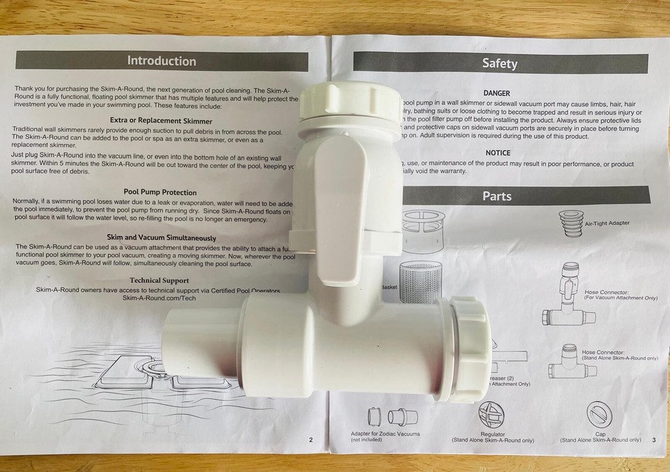 Skim-A-Round | As Vac Attachment | Conversion Kit 651658759835| eBay