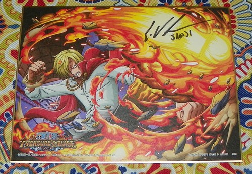 Eric Vale Sanji One Piece Signed Shikishi 8x6 Art Board Auto Beckett ...