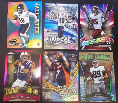 2024 Topps Chrome Football Inserts refractor, Lazer RC + You Pick Youth ...