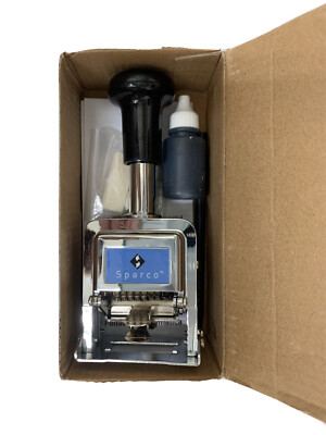 SPARCO Automatic Numbering Machine, 5 Wheels, # Stamp 0.16" x 0.75 ...