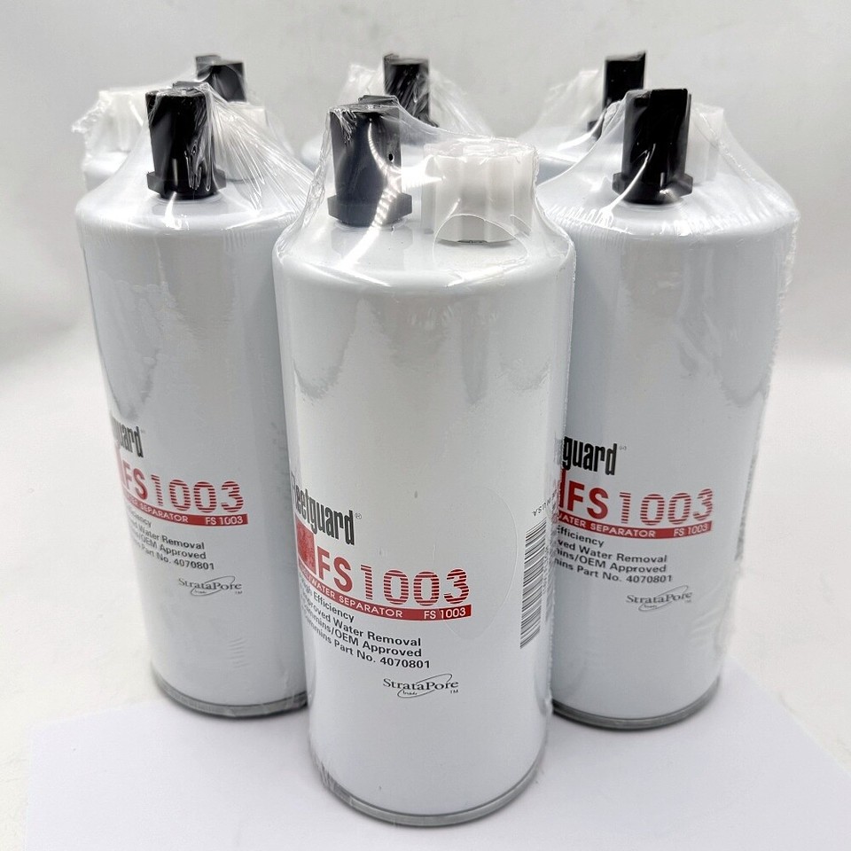 6PCS FleetGuard FS1003 Fuel Filter with Water Separator Part Number ...
