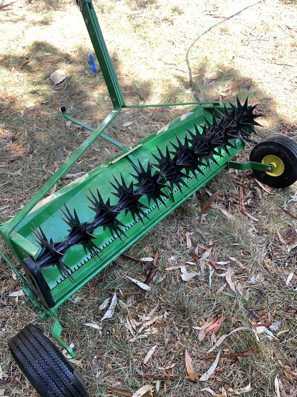 John Deere 40inch Tow-behind Spike Aerator & Spreader for Ride-on ...