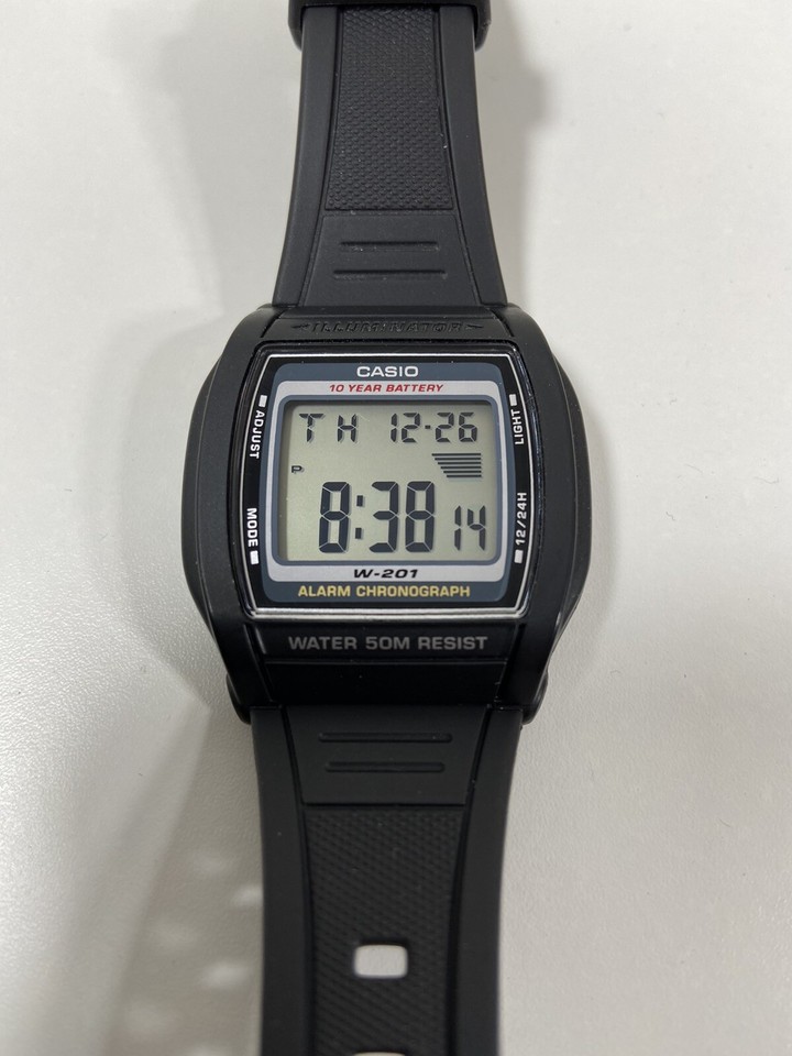 Casio Men's W201 Chronograph Water Resistant Watch | eBay