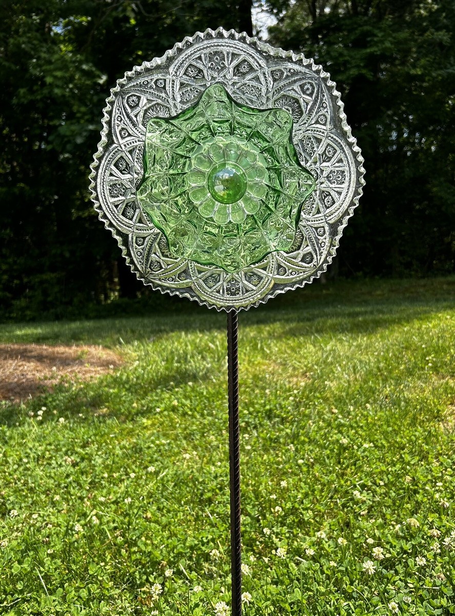 Recycled Glass Garden Art
