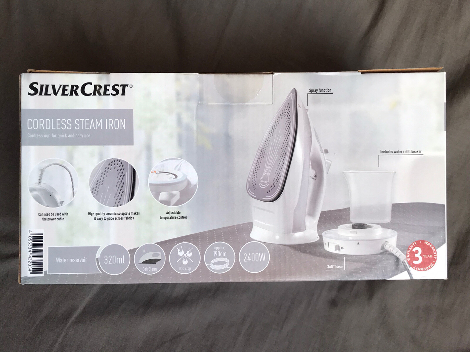 Silvercrest Cordless / Corded Steam Iron 2200W Uk 3pin Plug for sale ...