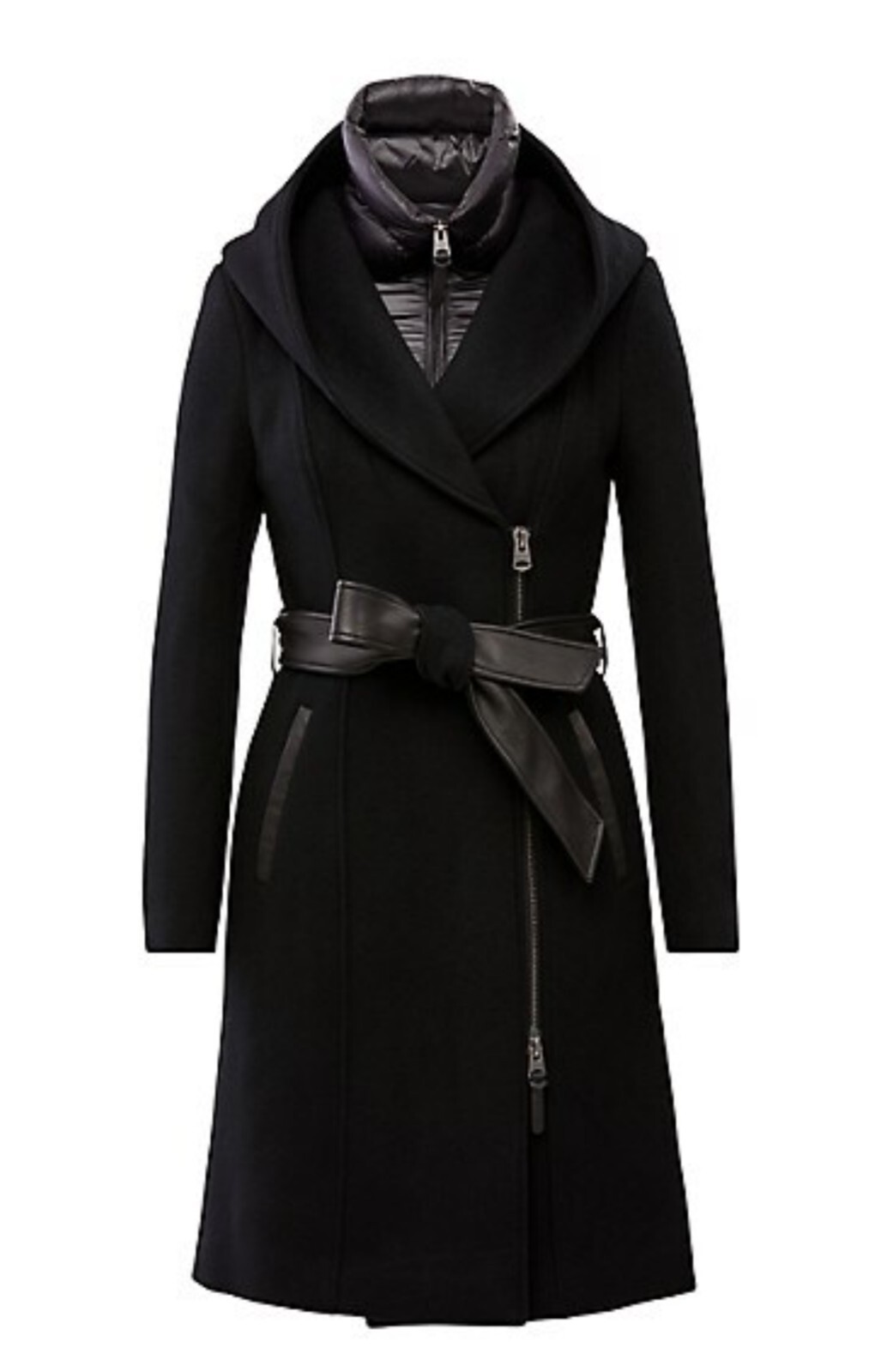 Mackage SHIA Z 2-in-1 Belted Down Coat XS Removable Puffer Insert Black ...