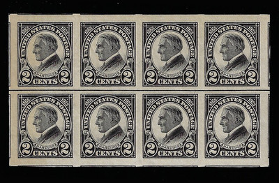 US Scott 611 Block of Eight, JUMBO Margins, Horizontal Centerline ...