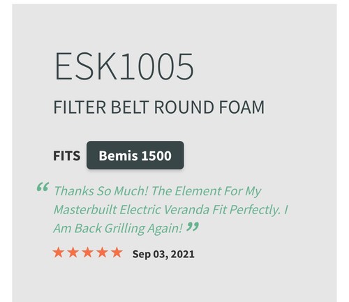 Bemis Humidifier Parts ESK1005 FILTER BELT Foam No. 1005 | eBay
