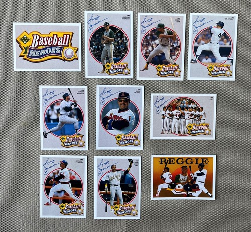 1990 Upper Deck REGGIE JACKSON BASEBALL HEROES 10-Card Insert Set w ...