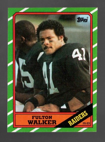 1986 Topps Fulton Walker Los Angeles Raiders #66 Near Mint or Better | eBay
