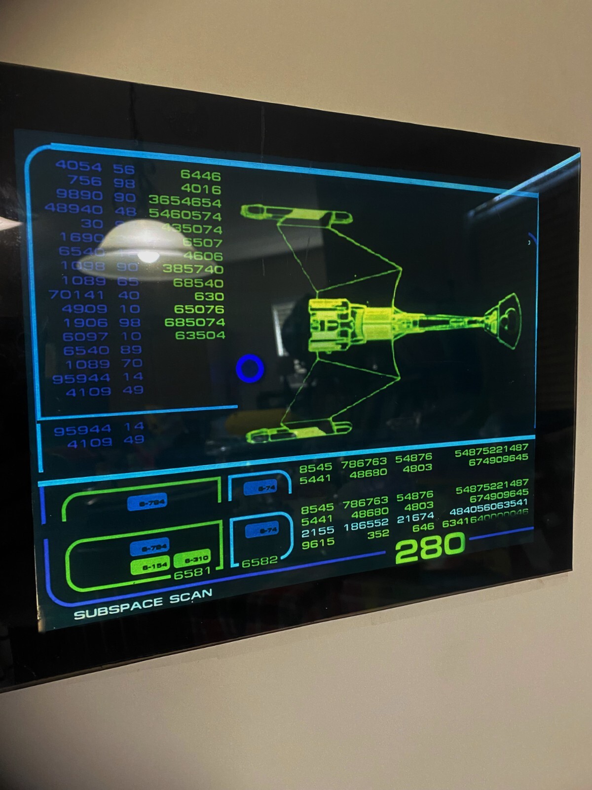 StAr TrEk Klingon prop LCARS target computer screen translight POLY ...