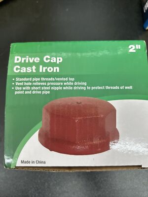 Water Source 2 In. Well Point Drive Cap Cast Iron With Small Vent | eBay