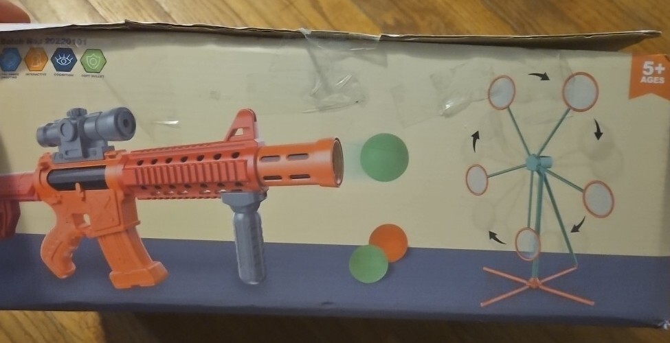 Reechtree Toy Gun And Target Set, 1 Gun Motor For Target Works, Used | eBay
