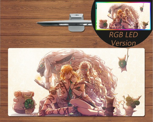 RGB LED Large Mouse Pad Legend of Zelda Tears of the Kingdom Gaming Mat ...