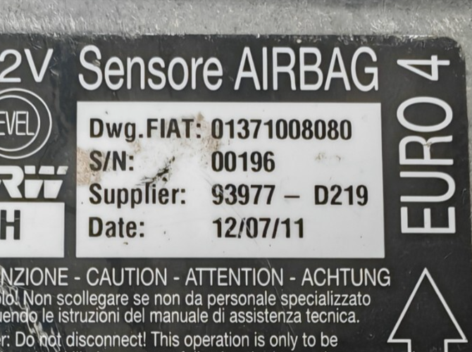 ⭐️Boxer / Relay / Ducator - 01371008080 - Airbag Sensor Control Module ...