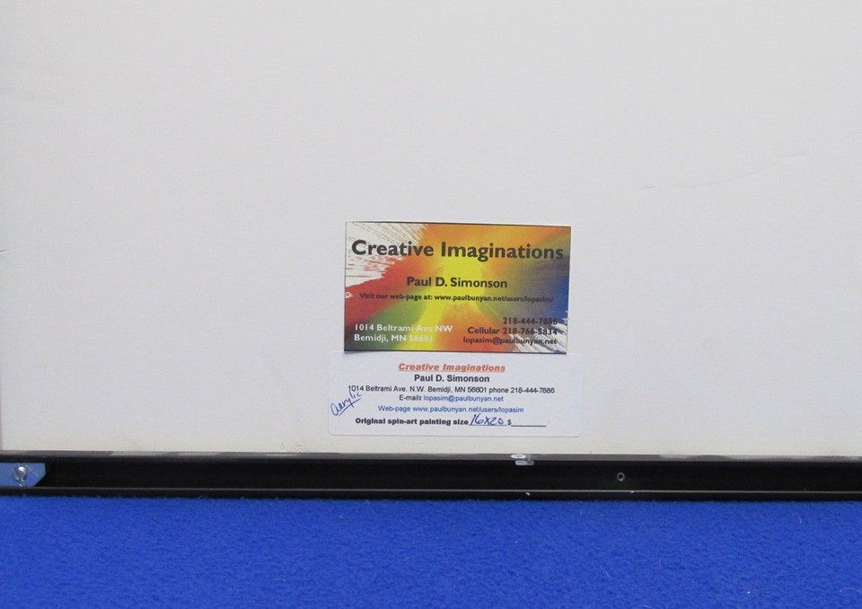 Original Spin Art Framed Picture Religious Cross & Dove Signed Paul ...