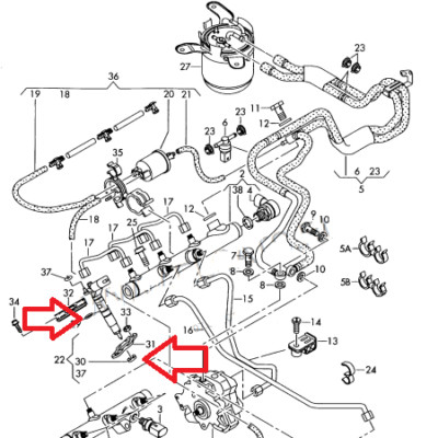 Injector seal rings+o-ring+bolts Audi VW 3.0tdi 059130519B WHT000884 ...