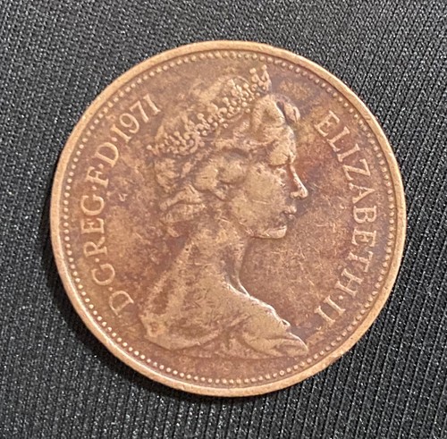 1971 New Pence 2p Rare D.G.REG.F.D.1971 Elizabeth II *GREAT CONDITION ...