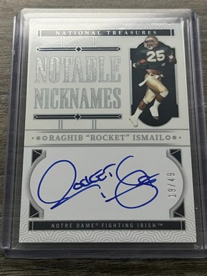 Raghib "Rocket" Ismail 2024 National Treasure On Card Autograph 19/49 ...