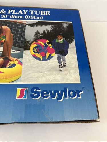 Vintage Sevylor 36" Fun & Play Inflatable Winter Snow Tube Sealed New ...