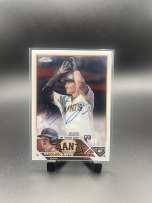 2023 Topps Chrome Bryce Johnson Rookie Autograph Auto #RA-BJ Giants | eBay
