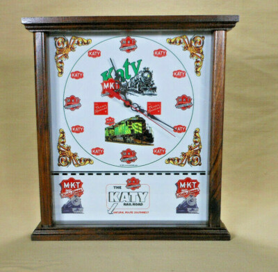 Handmade Walnut MKT Katy Railroad Clock / Handmade | eBay