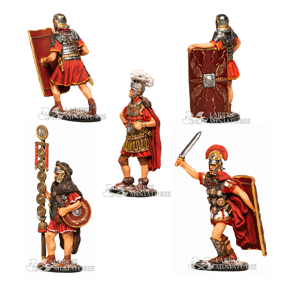 Roman Legio II Augusta Set of 5 figures Painted Tin Toy Soldier ...